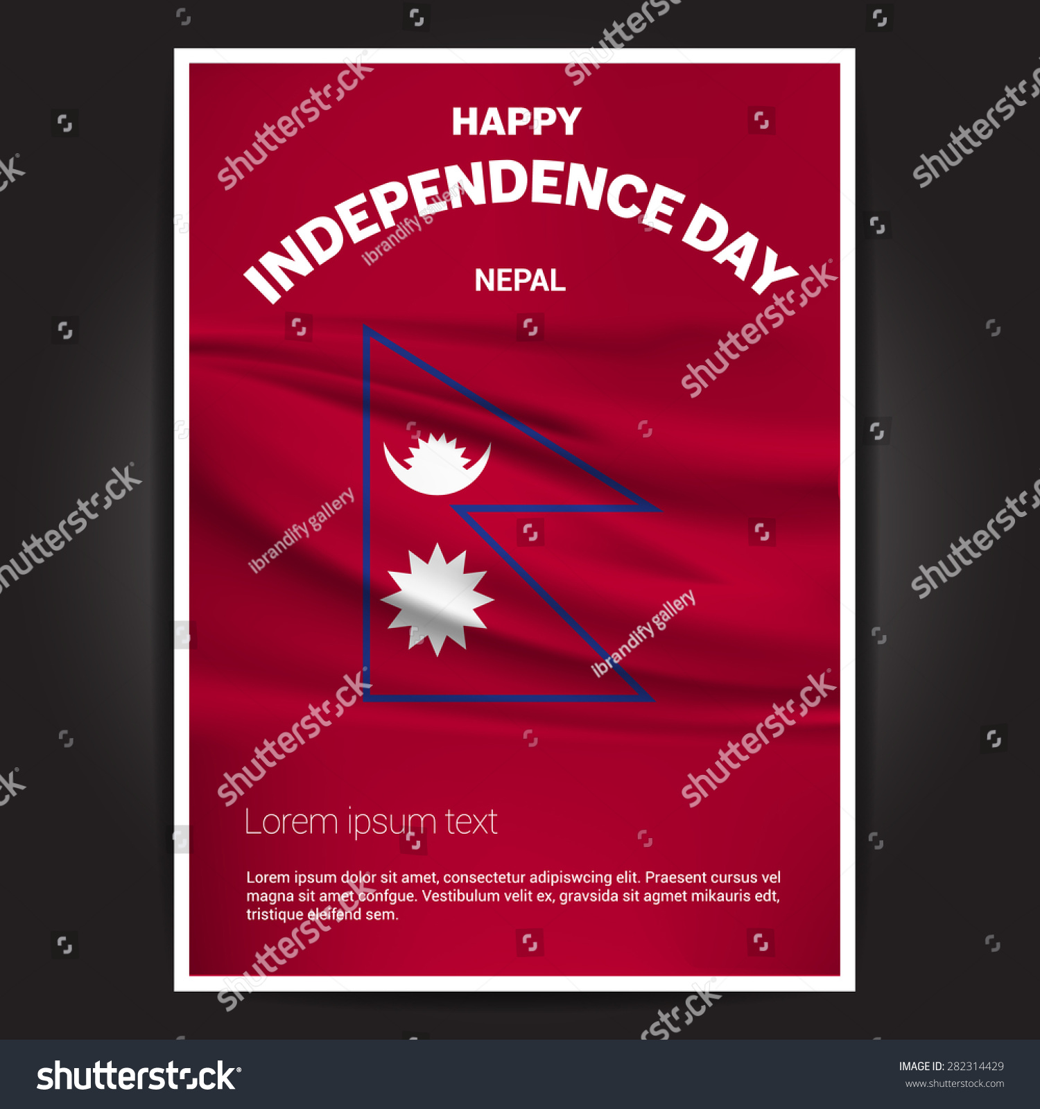 Nepal Independence Day Poster Stock Vector (Royalty Free) 282314429 ...