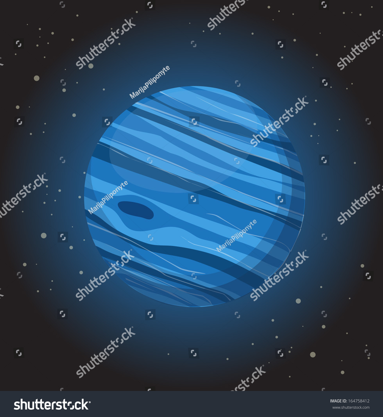 Neptune Vector Illustration Stock Vector (Royalty Free) 164758412 ...