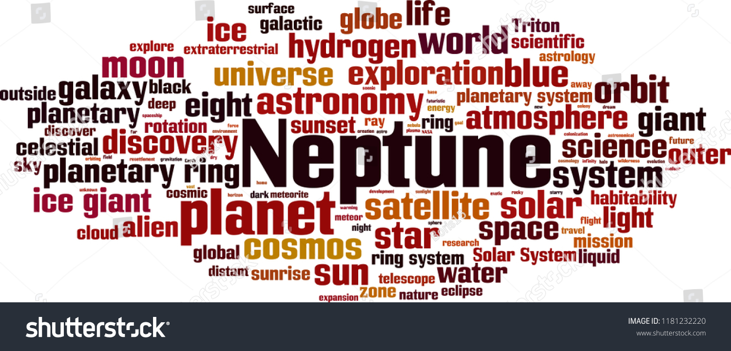 Neptune Word Cloud Concept Vector Illustration: เวกเตอร์สต็อก (ปลอดค่า ...