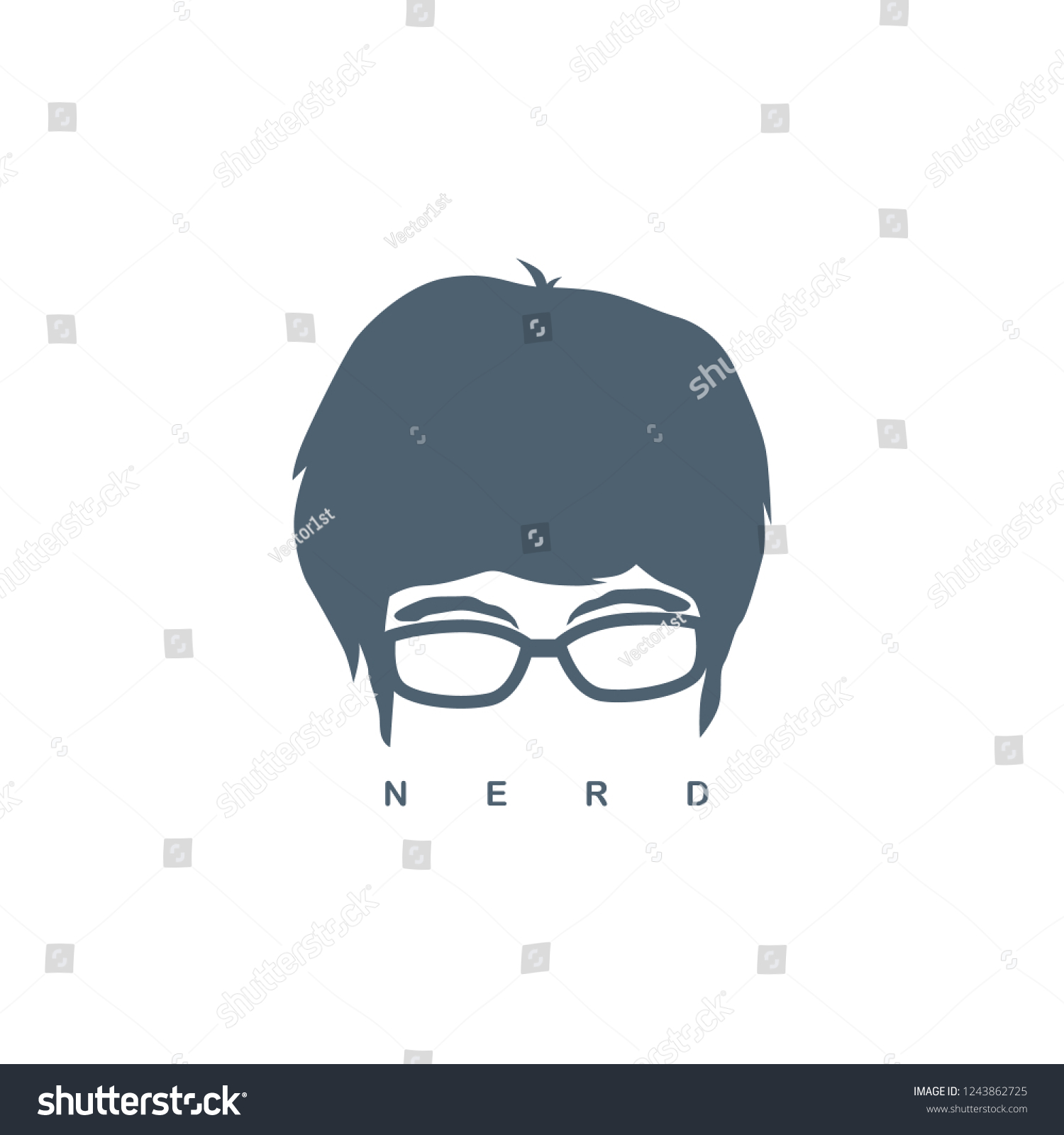 Nerd Guy Character Sign Stock Vector (Royalty Free) 1243862725 ...