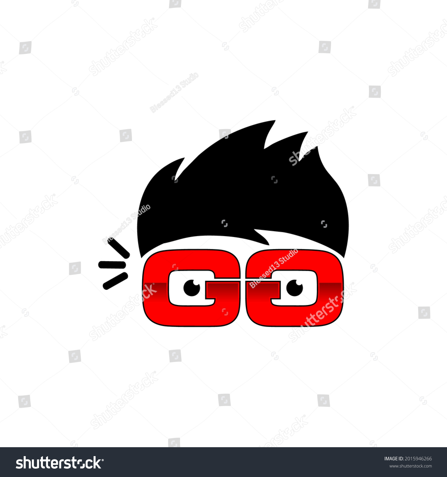 Nerd Logo Vector Hair Stock Vector (Royalty Free) 2015946266 | Shutterstock