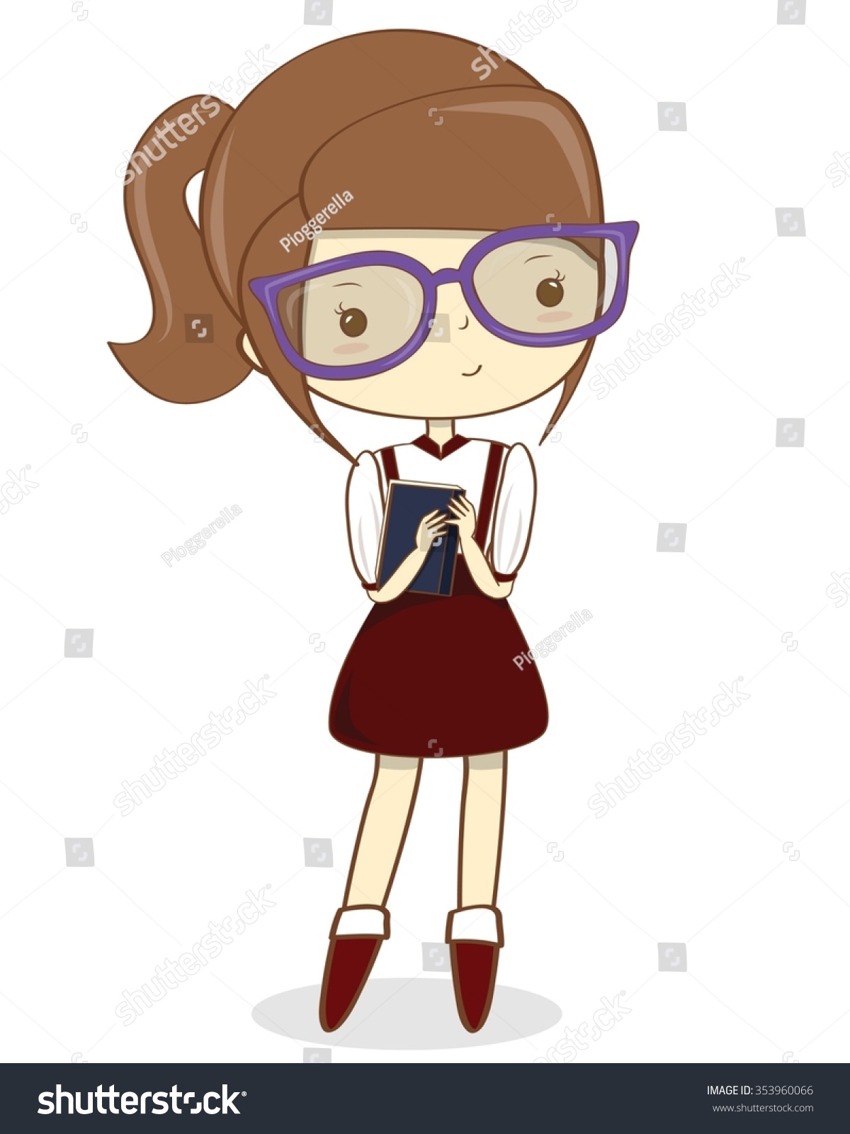 Nerd Girl Cartoon