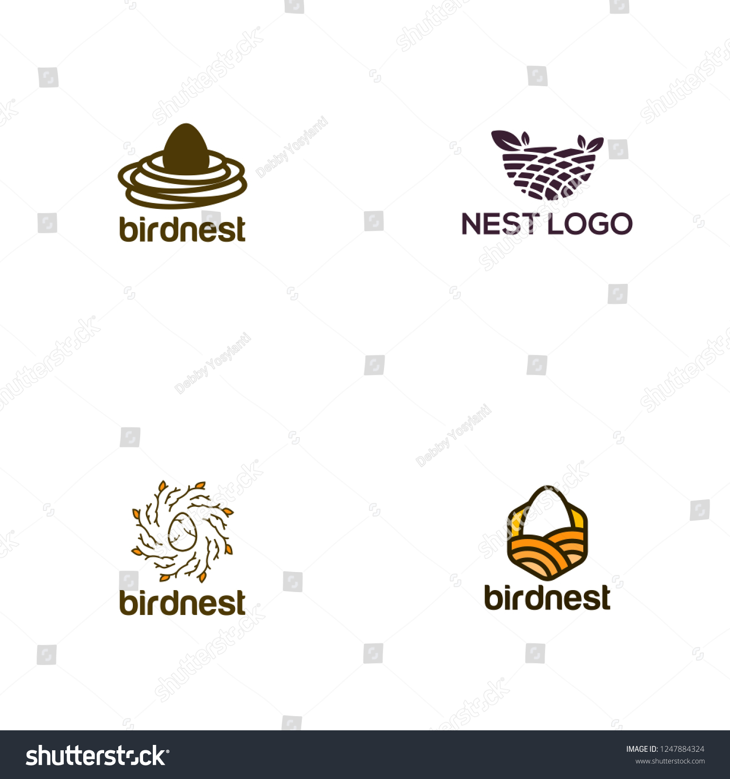 Nest Logo Design Stock Vector (Royalty Free) 1247884324 | Shutterstock