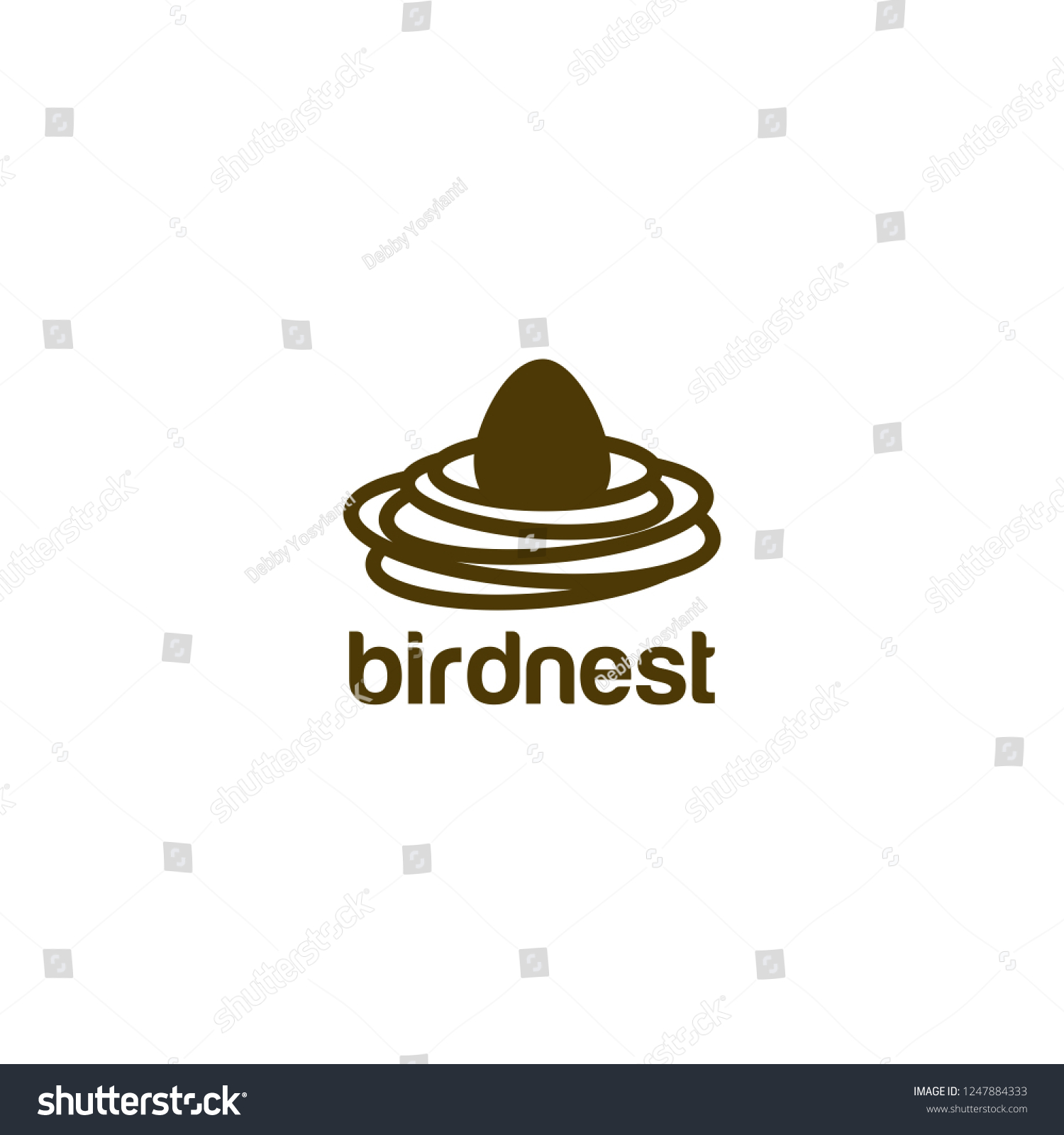 Nest Logo Design Stock Vector (Royalty Free) 1247884333