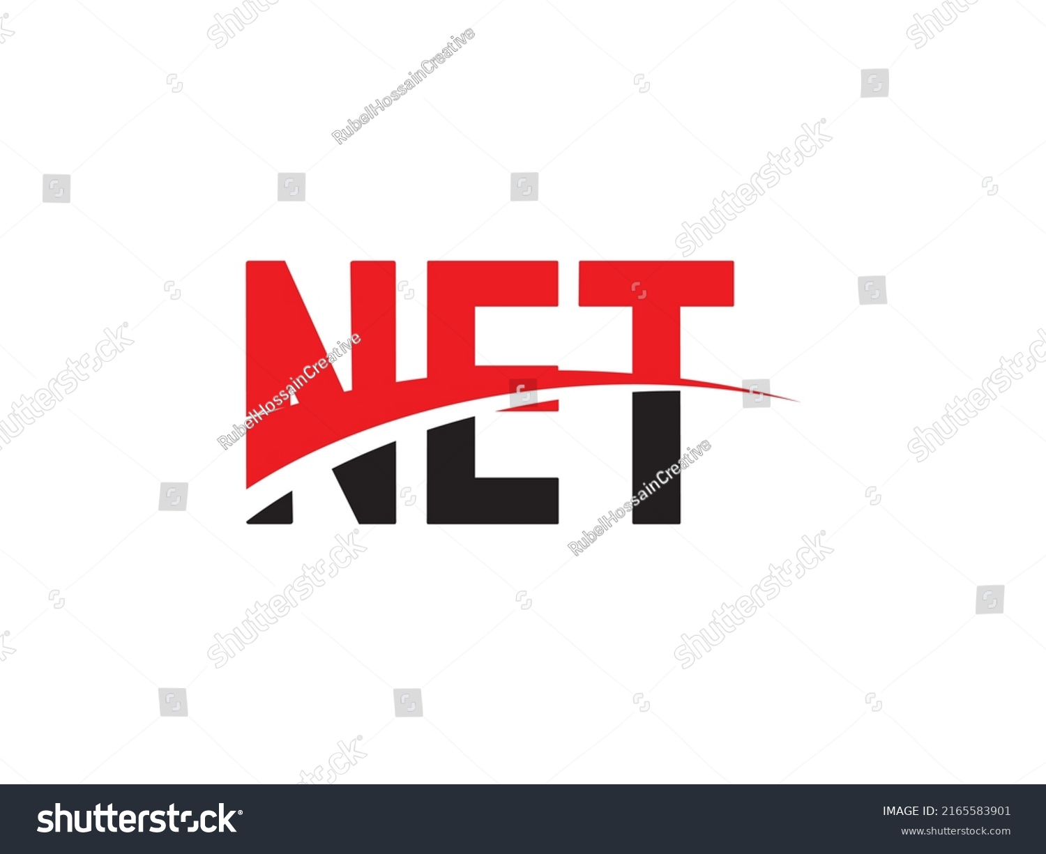 Net Letter Initial Logo Design Vector Stock Vector (Royalty Free ...