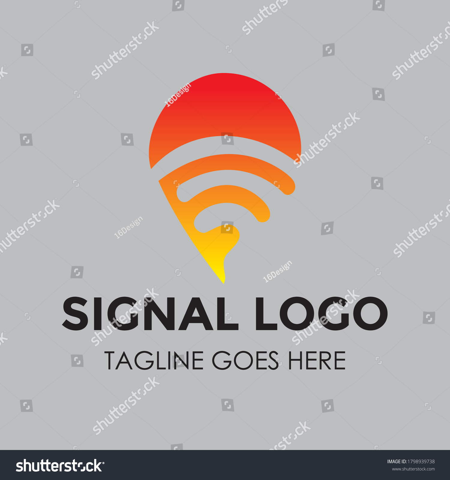 Net Work Signal Logo Design Stock Vector (Royalty Free) 1798939738 ...
