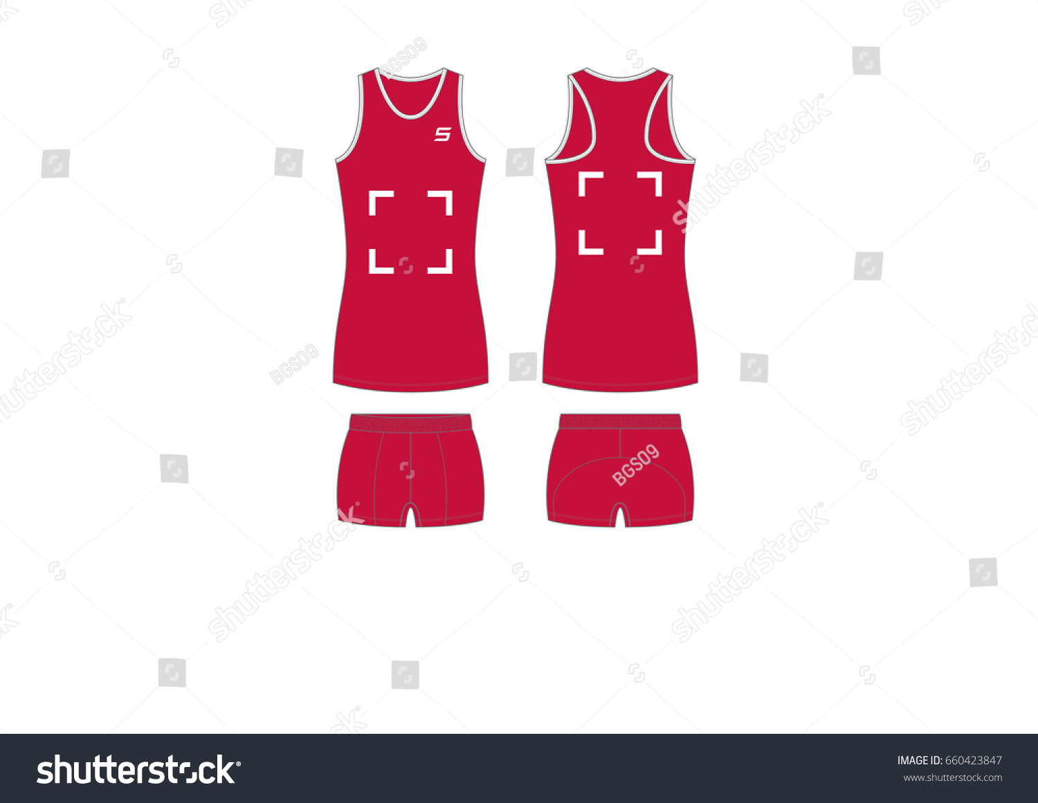Netball Dress Stock Vector (Royalty Free) 660423847 | Shutterstock