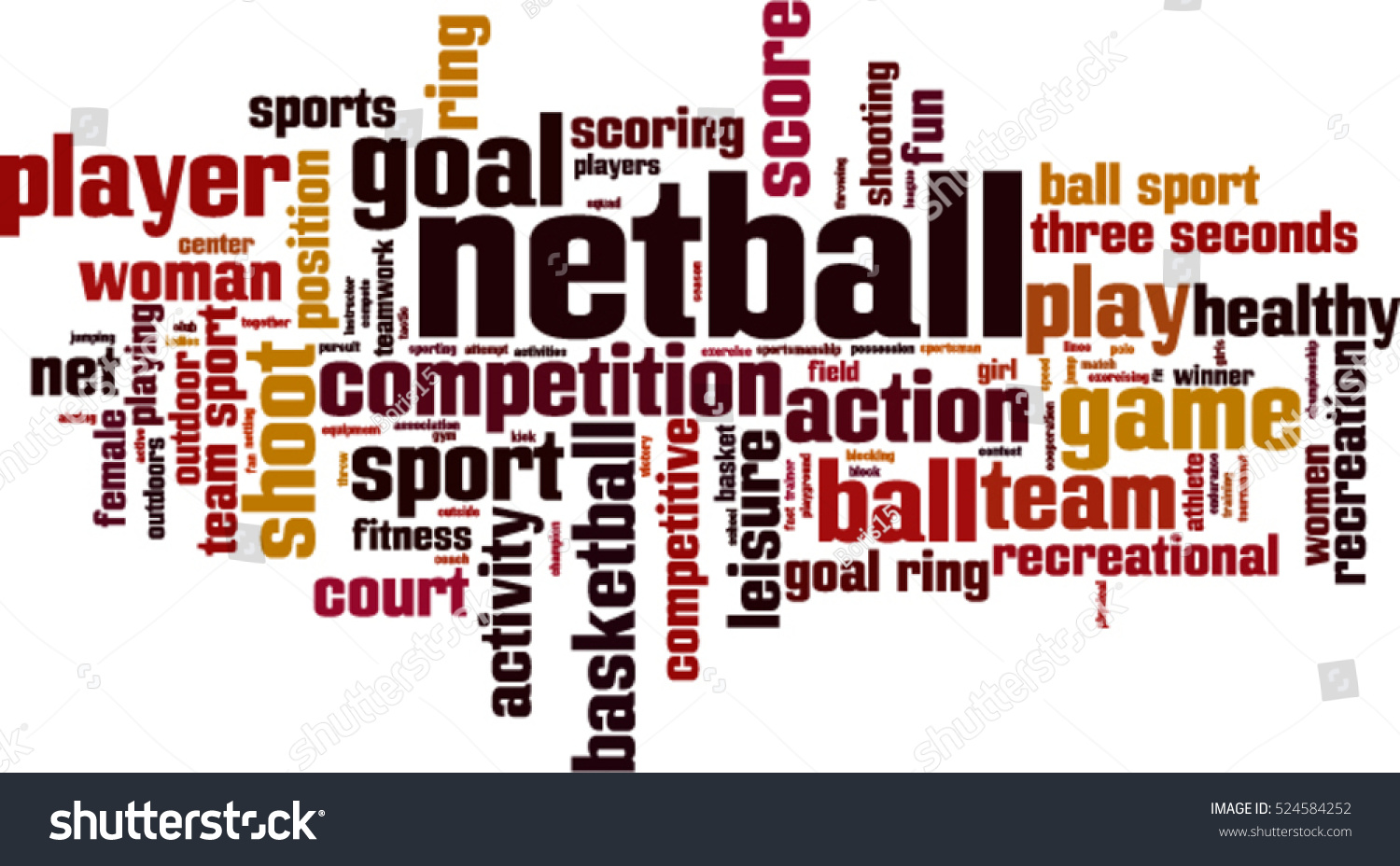 Netball Word Cloud Concept Vector Illustration Stock Vector (Royalty ...