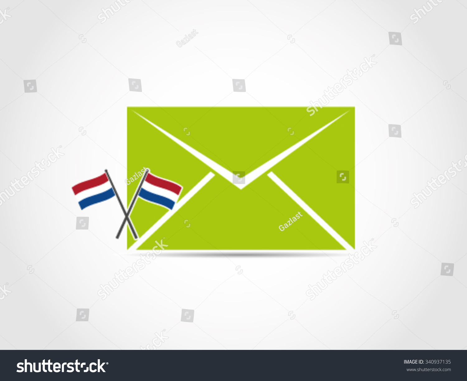 Netherlands Mail Attachment Stock Vector (Royalty Free) 340937135 ...