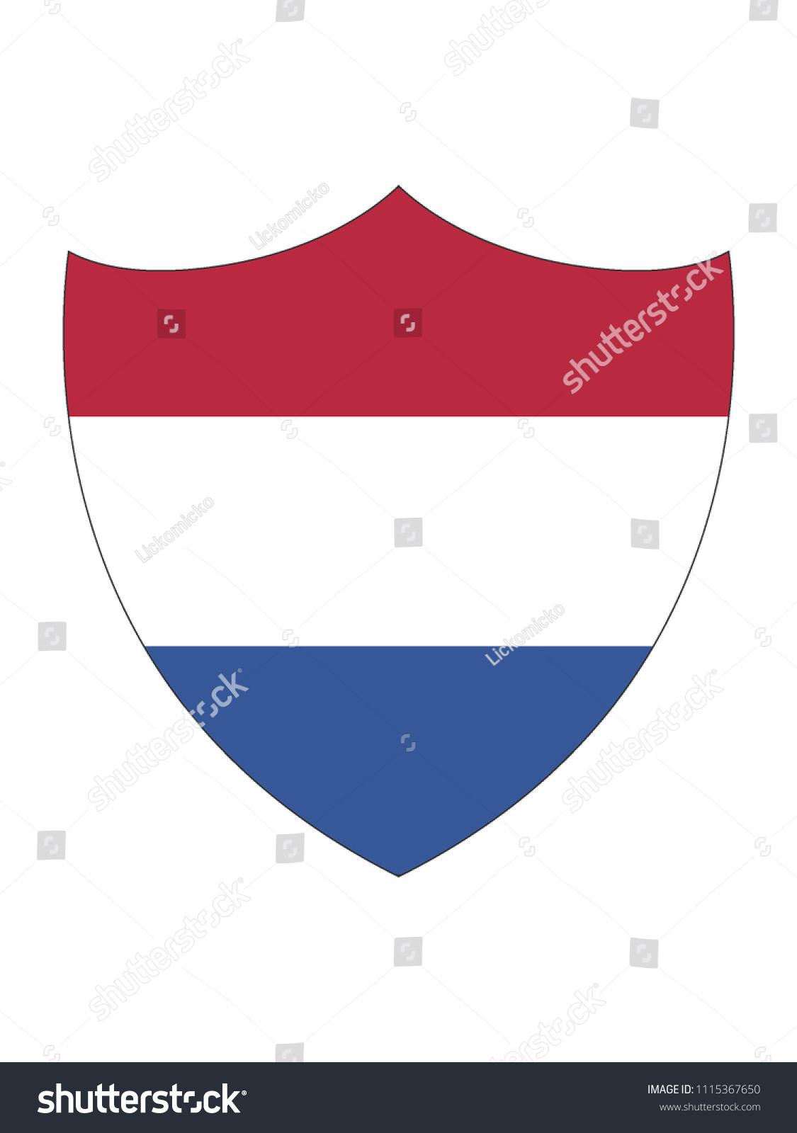 Netherlands Shield Flag Stock Vector (Royalty Free) 1115367650 ...