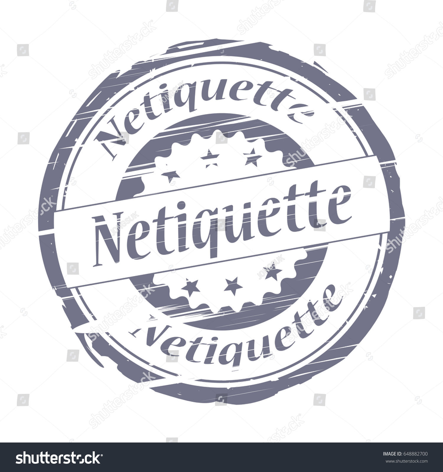 Netiquette Grunge Stamp Vector Stock Vector (Royalty Free) 648882700