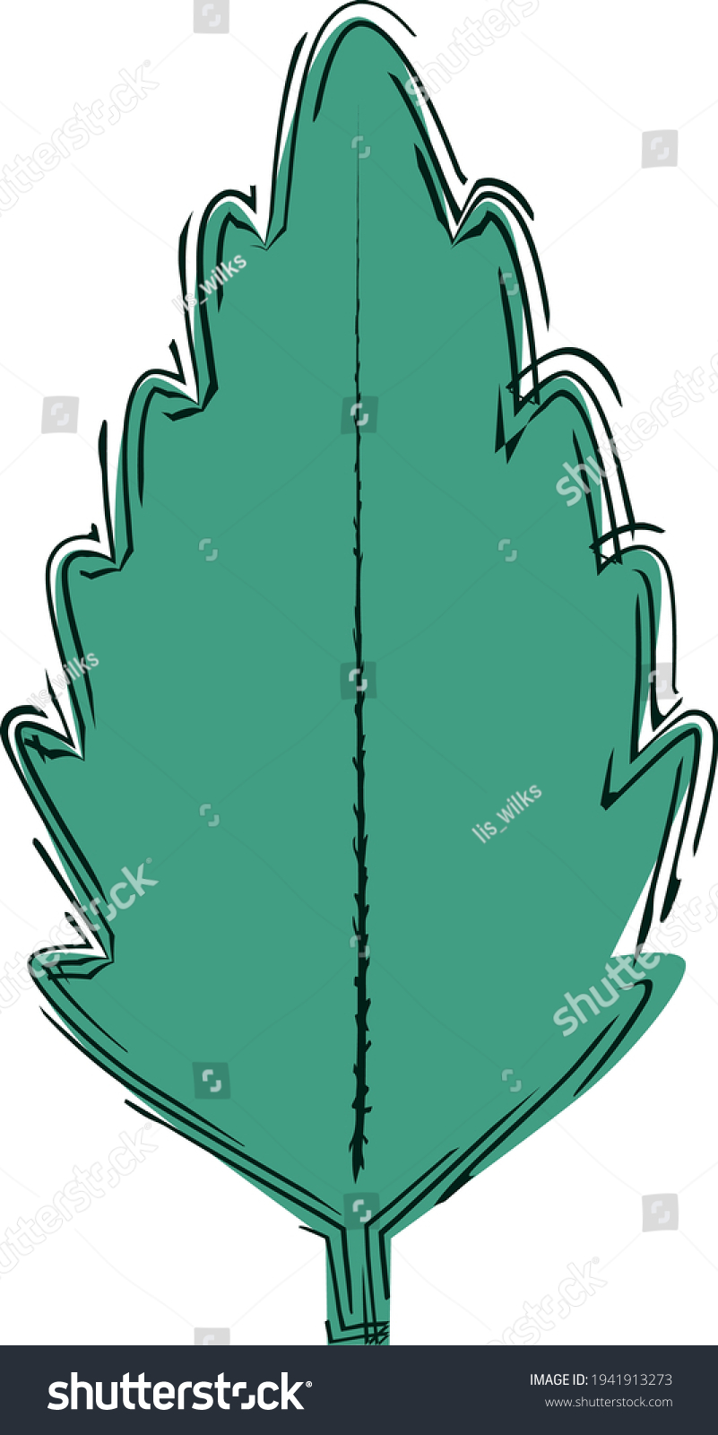 Nettle Leaf Outline Logo Stock Vector (Royalty Free) 1941913273 ...