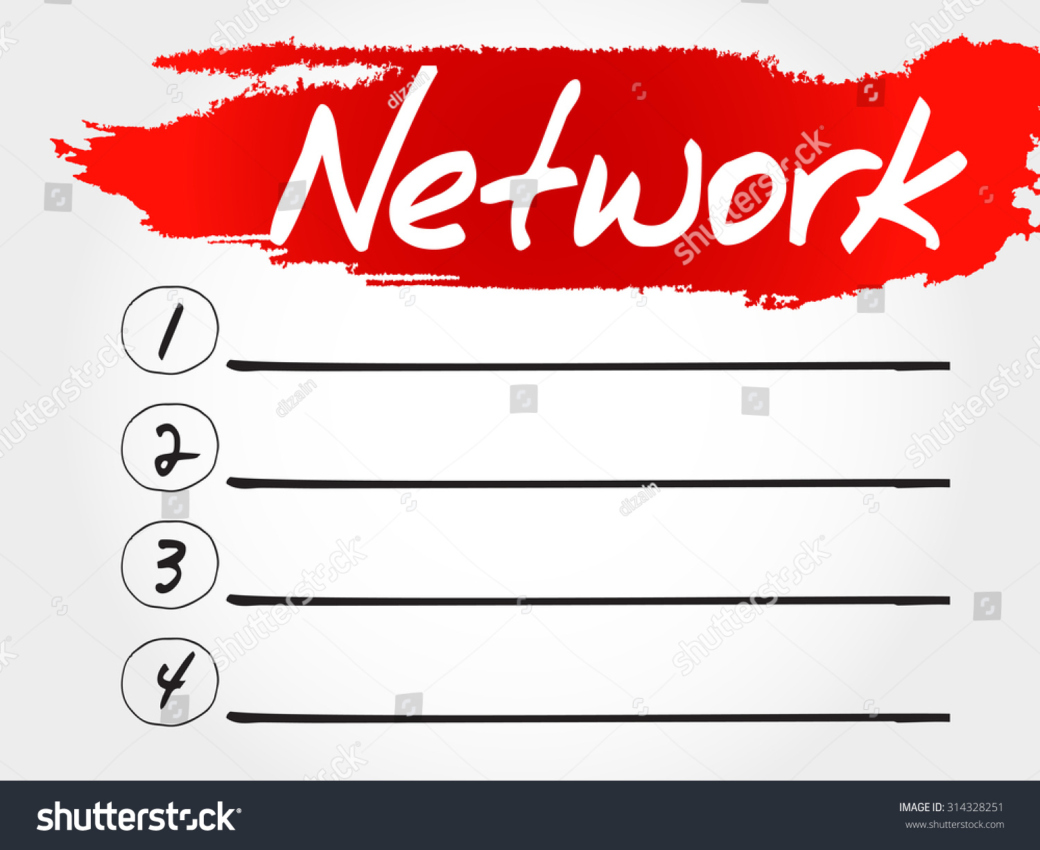 Network Blank List Business Concept Stock Vector (Royalty Free ...