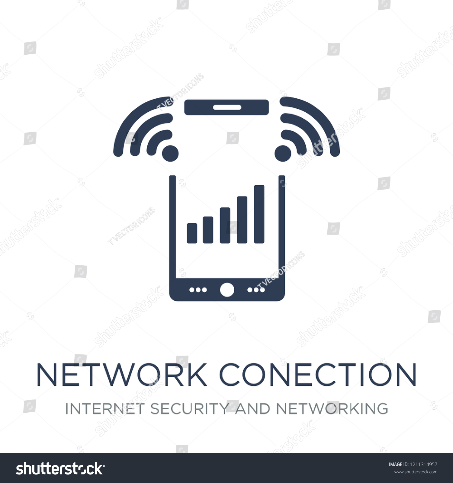 Network Conection Icon Trendy Flat Vector Stock Vector (Royalty Free ...
