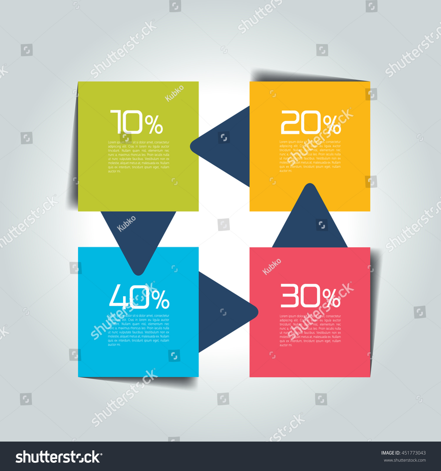 Network Connected Infographic 4 Step Design Stock Vector (Royalty Free ...