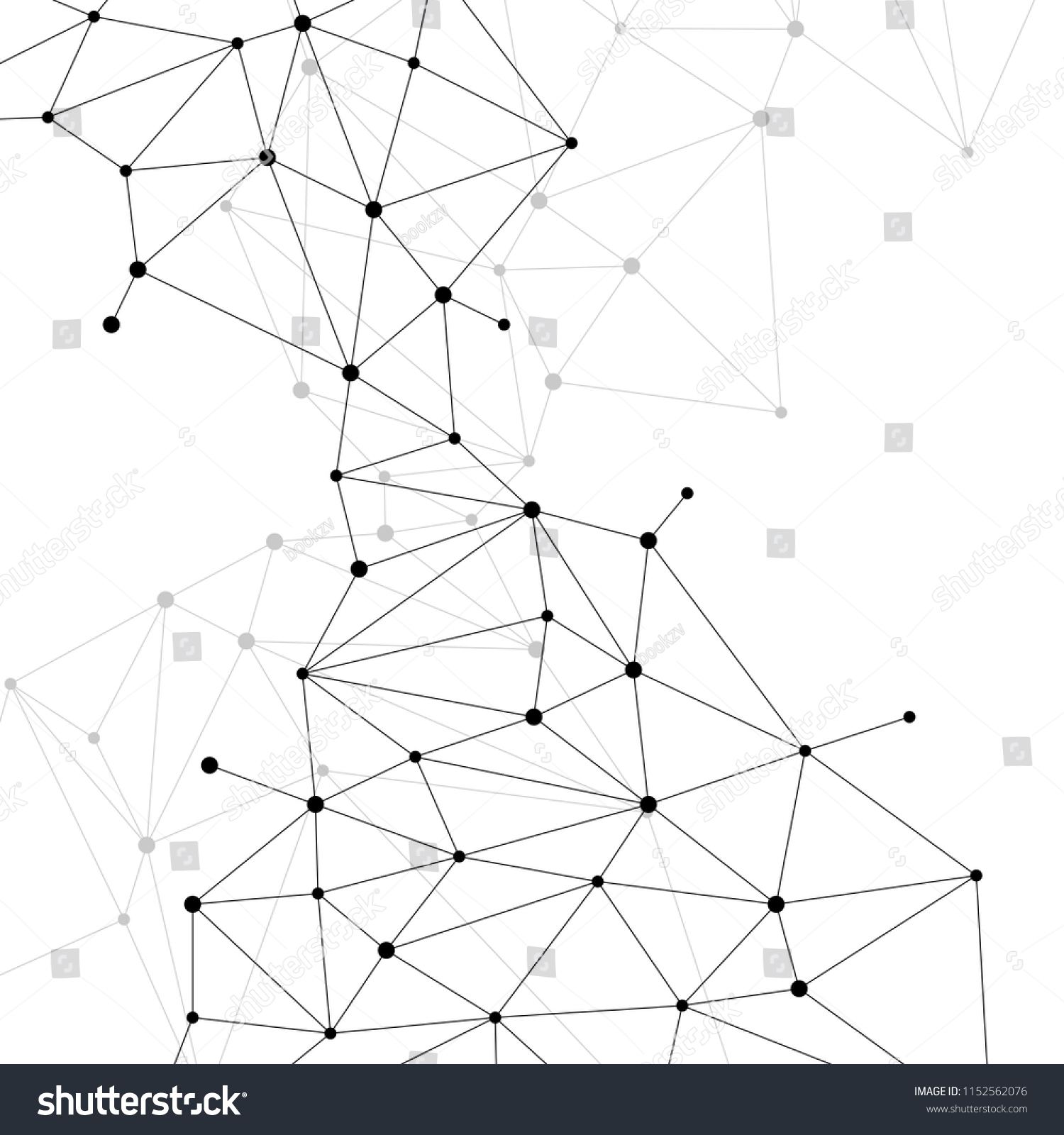 Network Connecting Dot Polygon Background On Stock Vector (Royalty Free ...