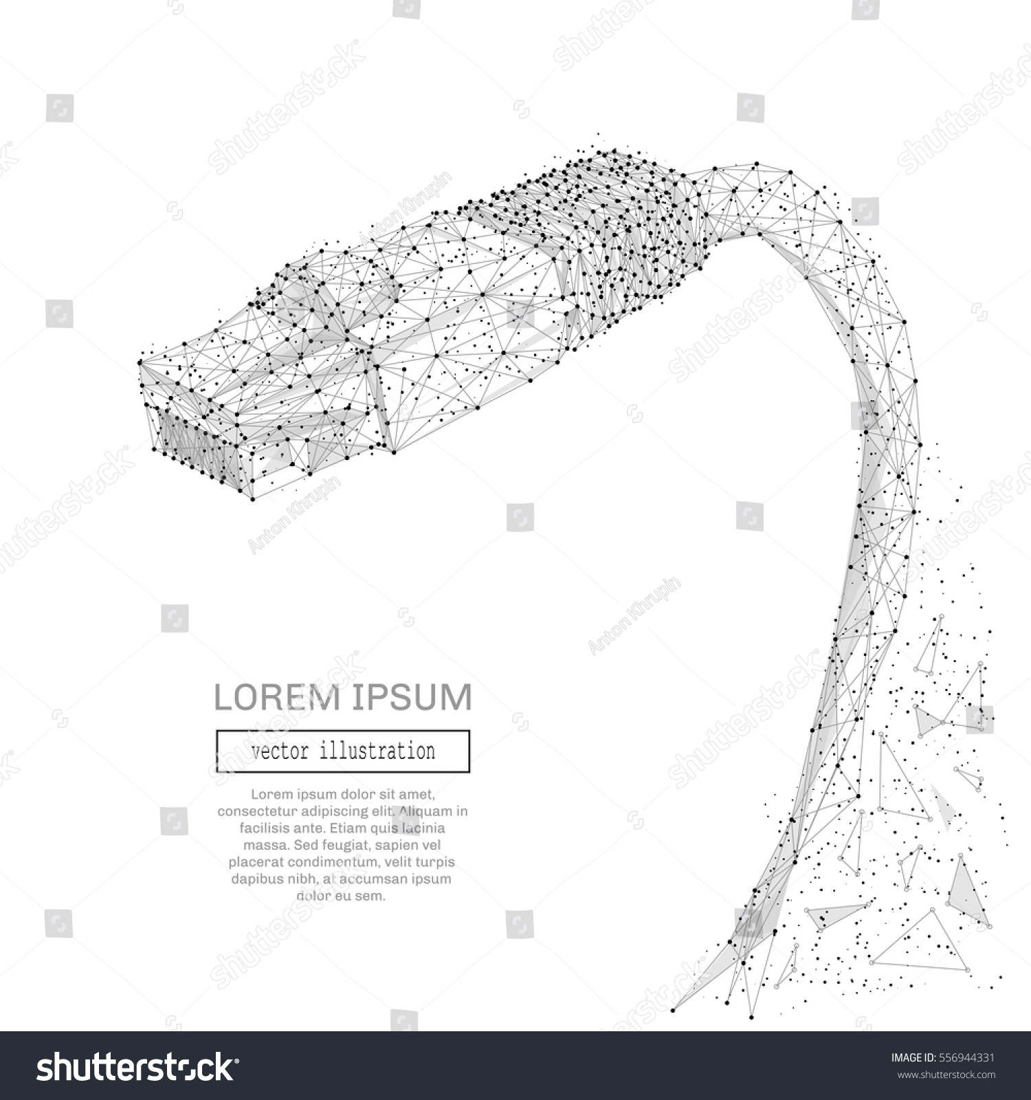Network Connection Polygon Line On Abstract Stock Vector (Royalty Free ...