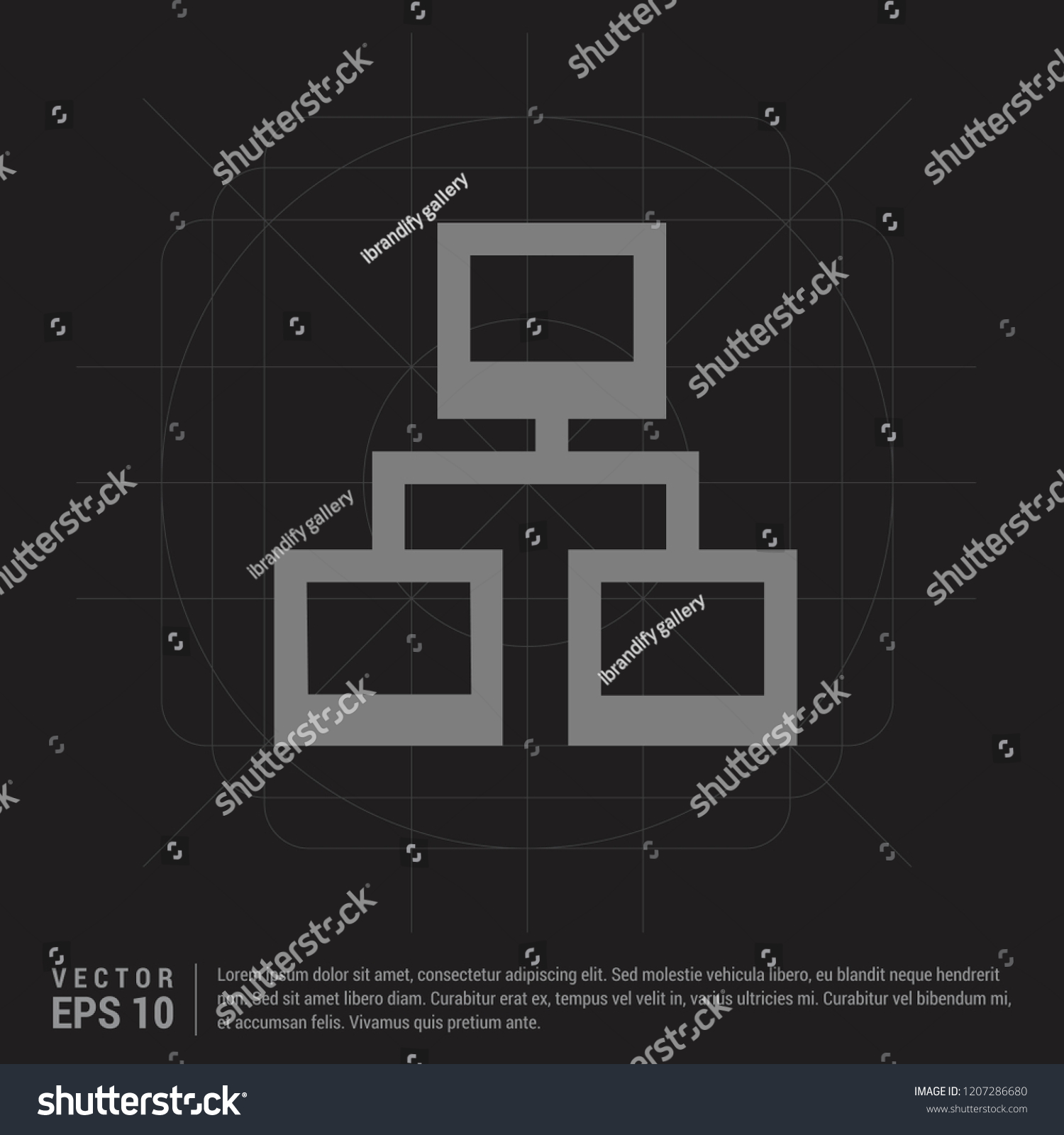 Network Icon Black Creative Background Free Stock Vector (Royalty Free ...