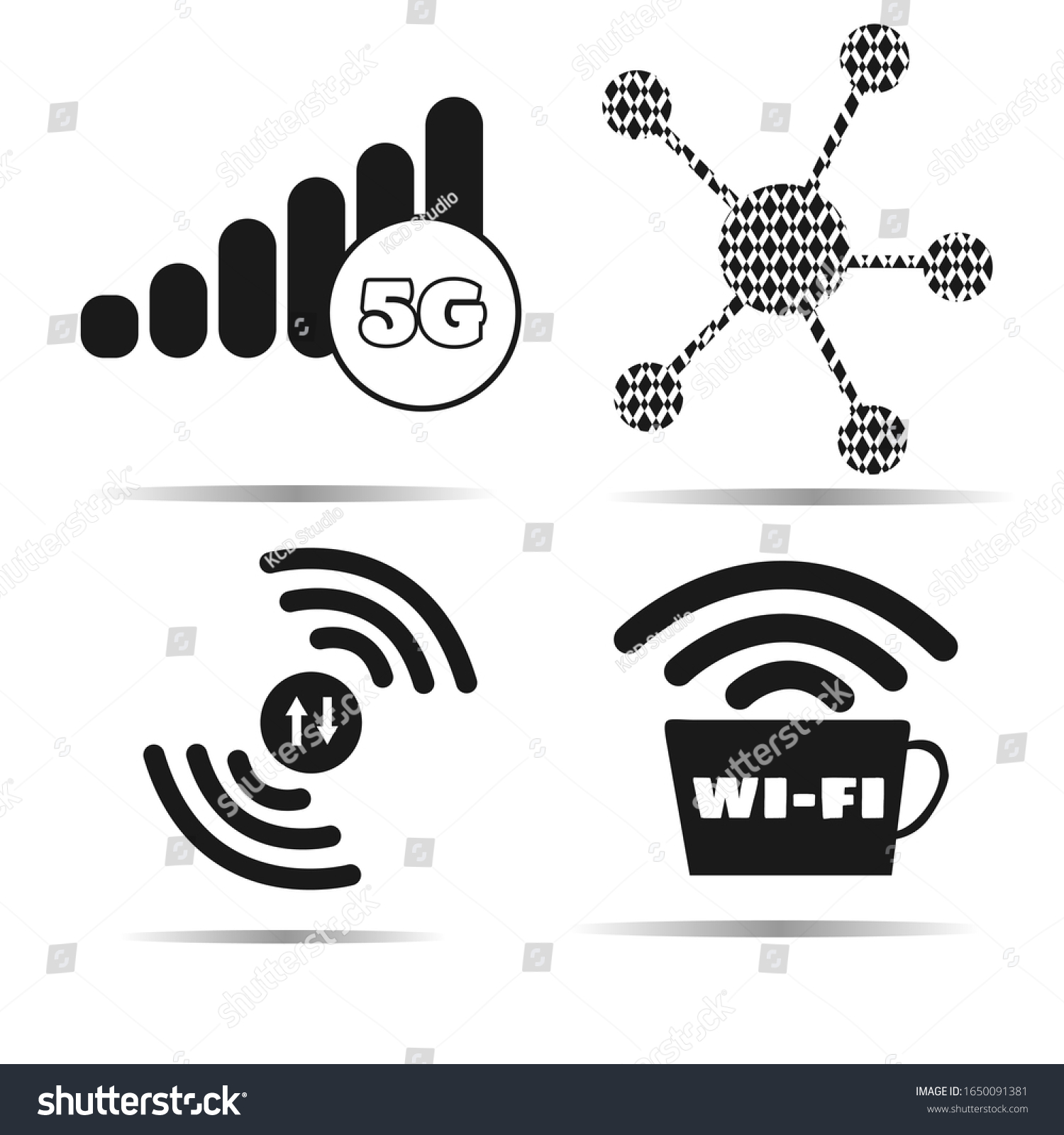 Network Icon Vector White Background Simple Stock Vector (Royalty Free ...