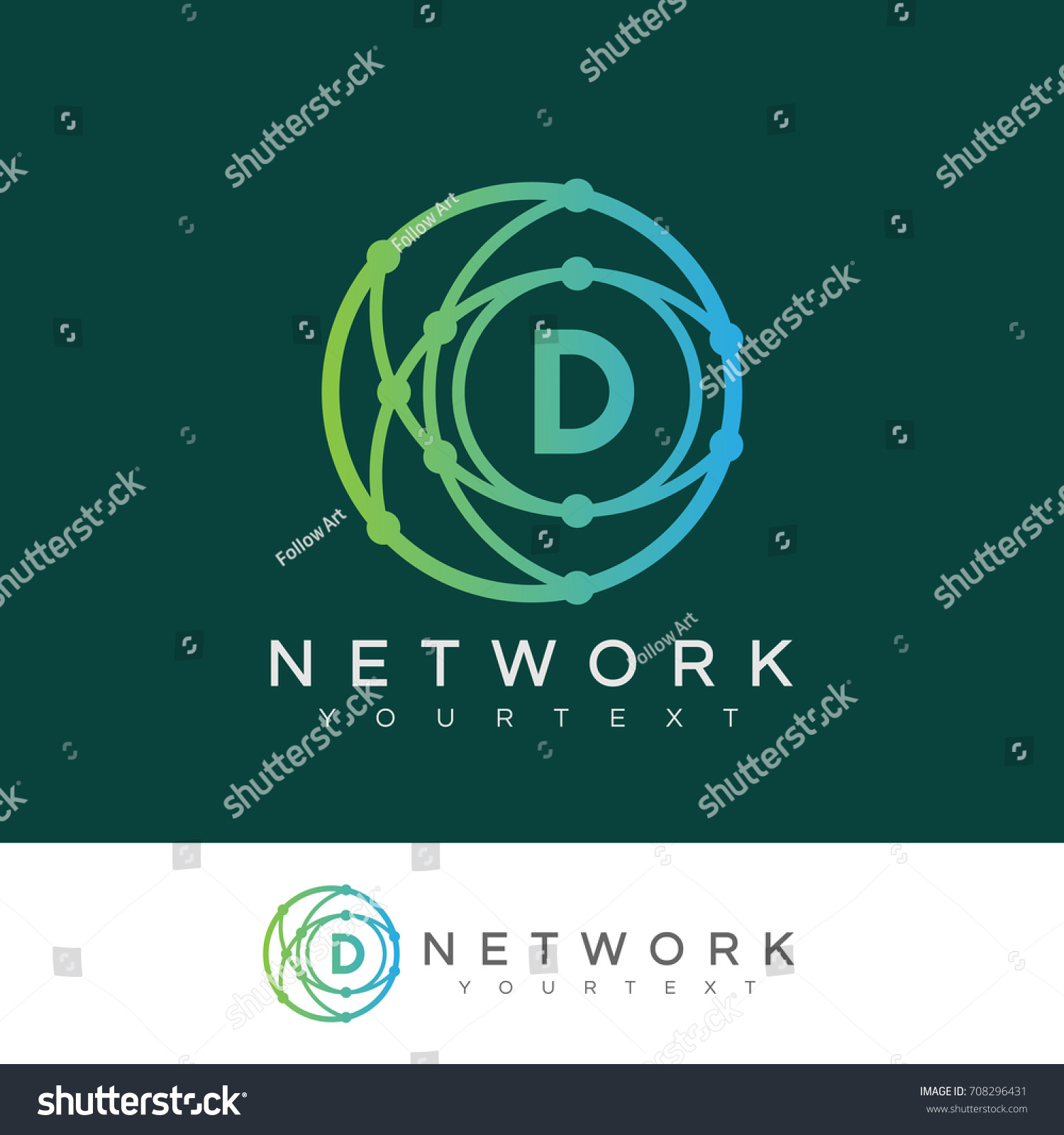 Network Initial Letter D Logo Design Stock Vector (Royalty Free ...