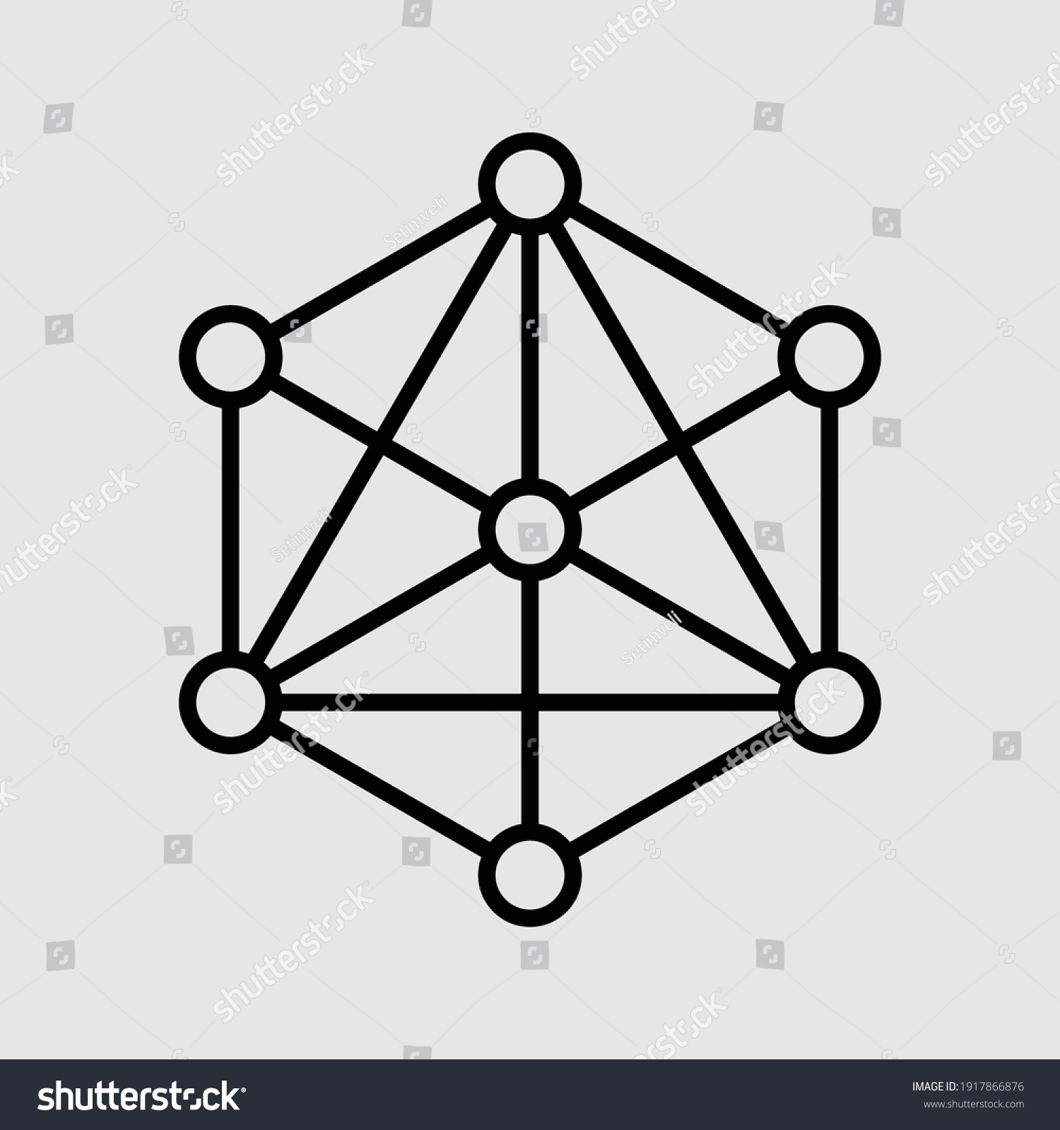 Network Outline Icon Isolated Vector Illustration Stock Vector (Royalty ...