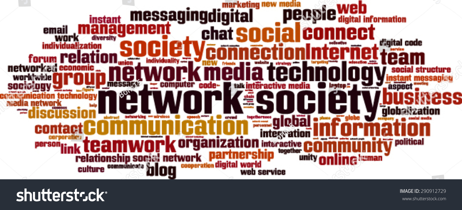 Network Society Word Cloud Concept Vector Stock Vector (Royalty Free ...