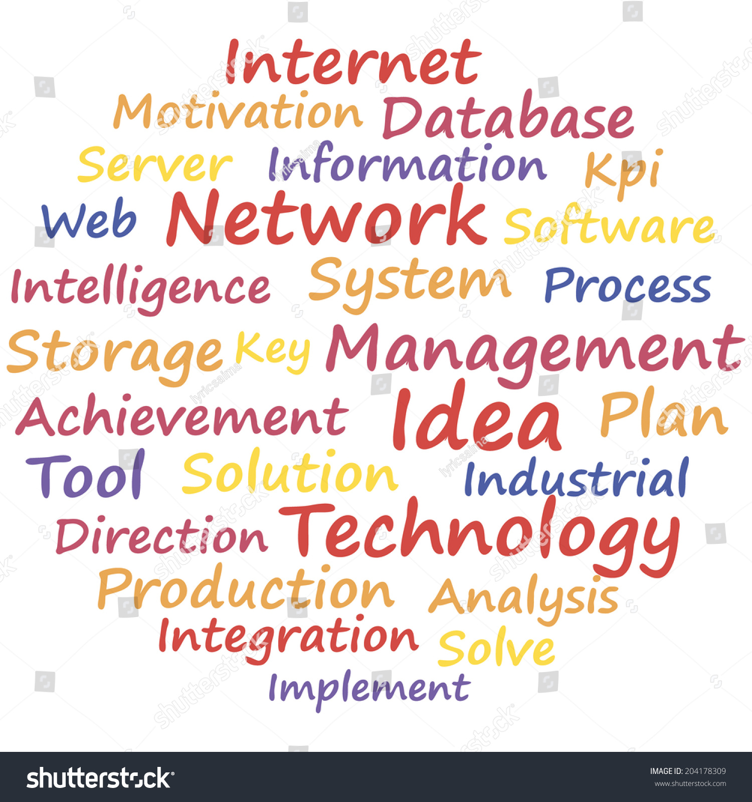 Network System Management Word Cloud Concept Stock Vector (Royalty Free ...