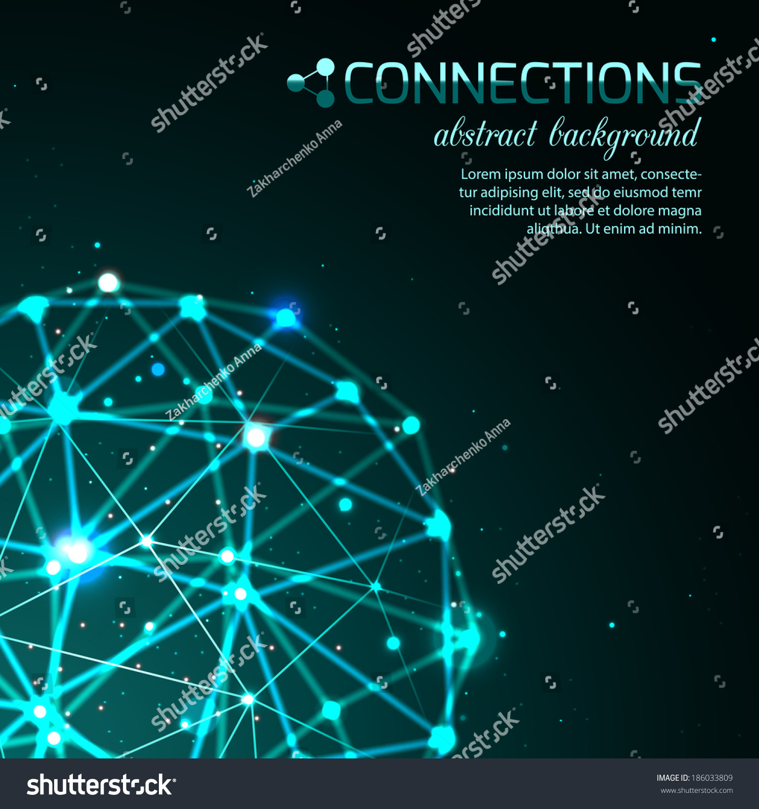 Network Technology Connections Background Light Effects Stock Vector ...
