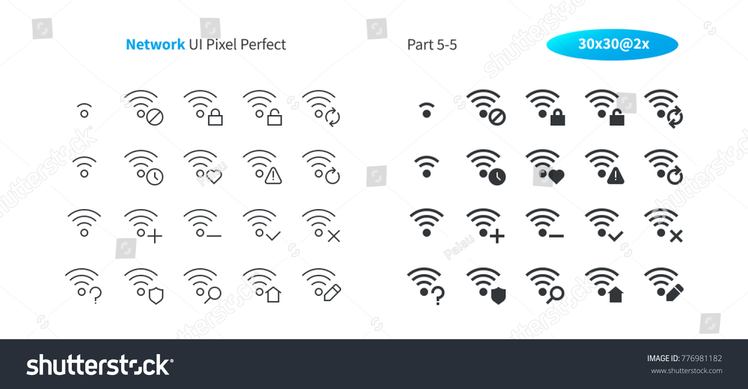 Network Ui Pixel Perfect Wellcrafted Vector Stock Vector (Royalty Free ...