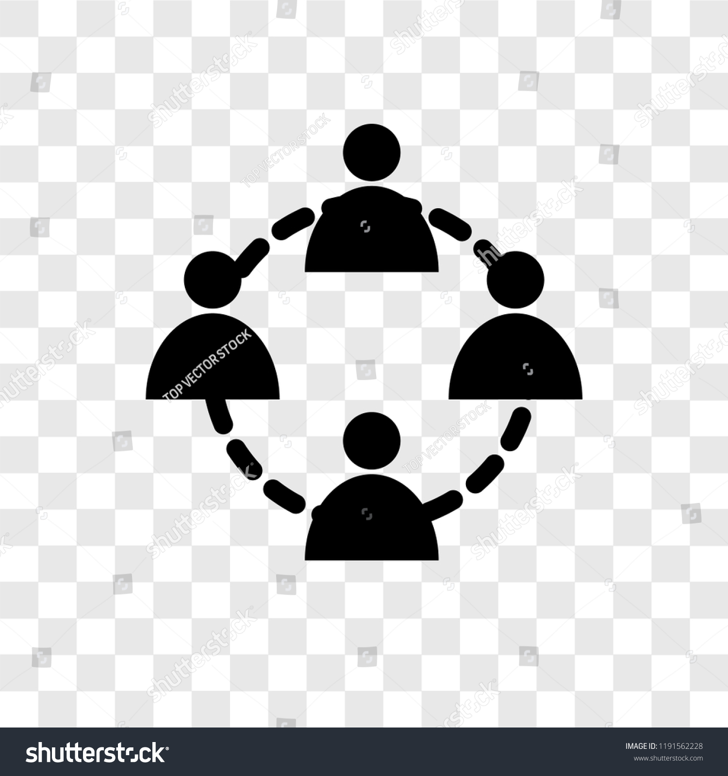 Network Vector Icon Isolated On Transparent Stock Vector (Royalty Free ...