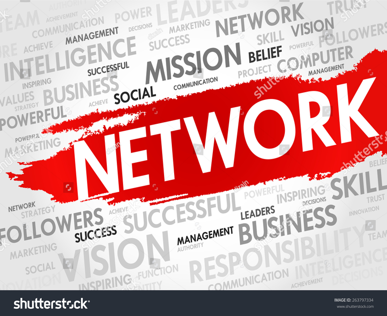 Network Word Cloud Business Concept Stock Vector (Royalty Free ...