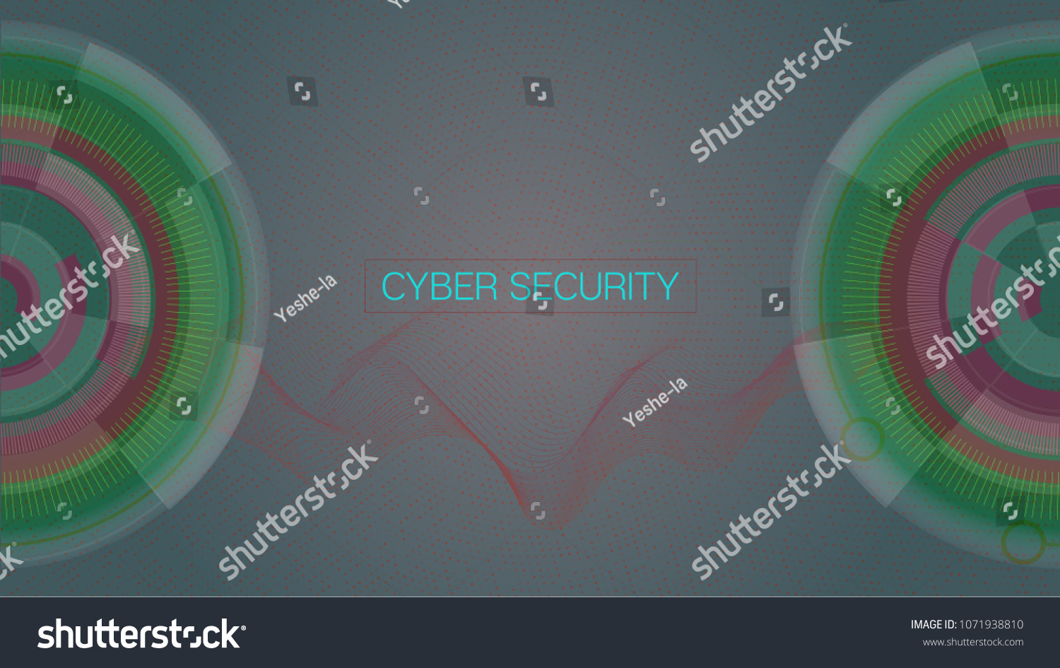 Networking Cyber Security Technic Vector Background Stock Vector ...