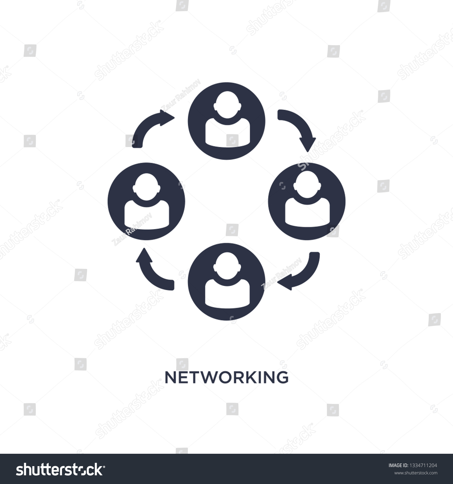 Networking Icon Simple Element Illustration Human: เวกเตอร์สต็อก (ปลอด ...