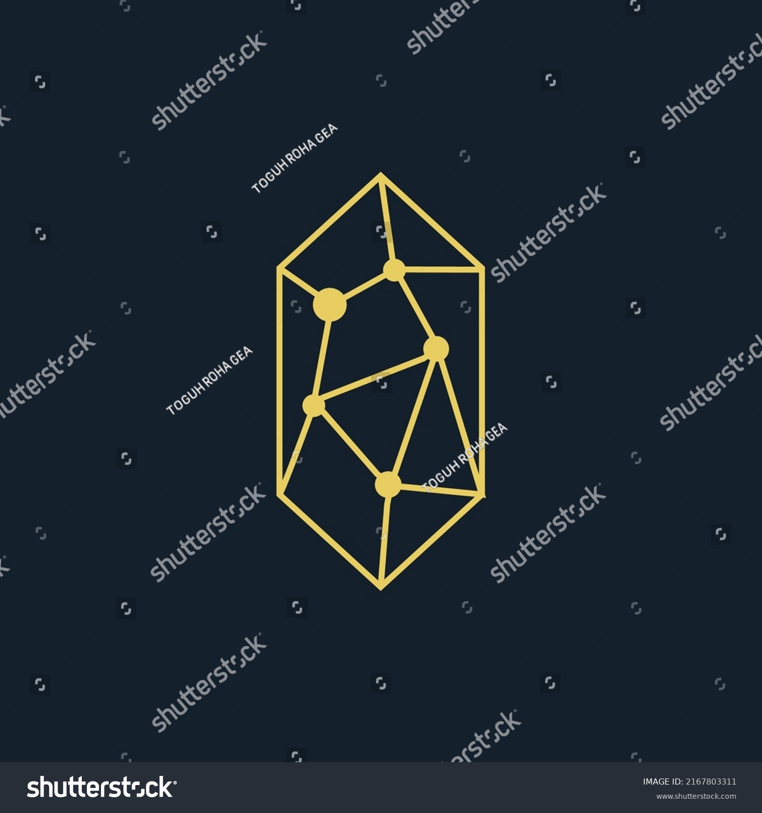 Networking Connection Diamond Line Logo Stock Vector (Royalty Free ...