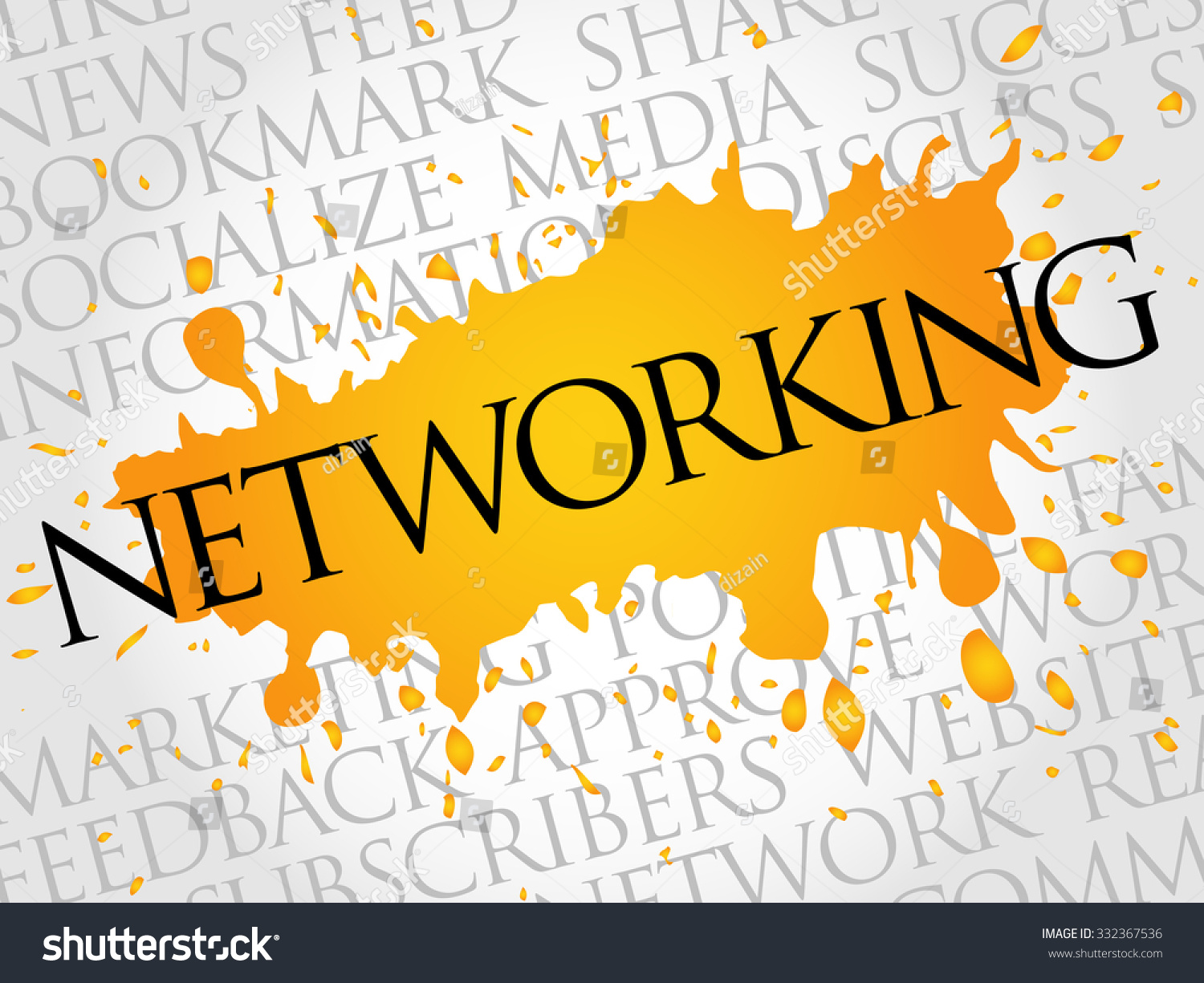 Networking Word Cloud Business Concept Stock Vector (Royalty Free ...