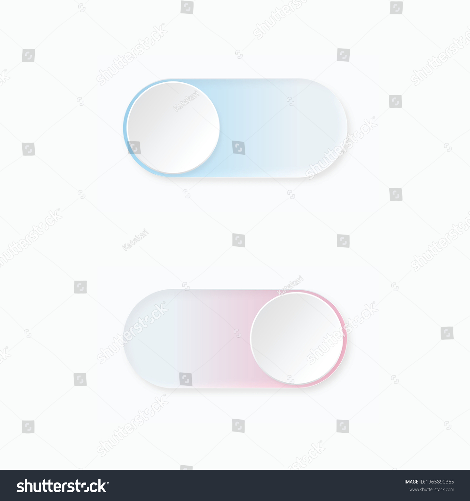 Neumorphic Ui Switch Light Set Workflow Stock Vector (Royalty Free ...