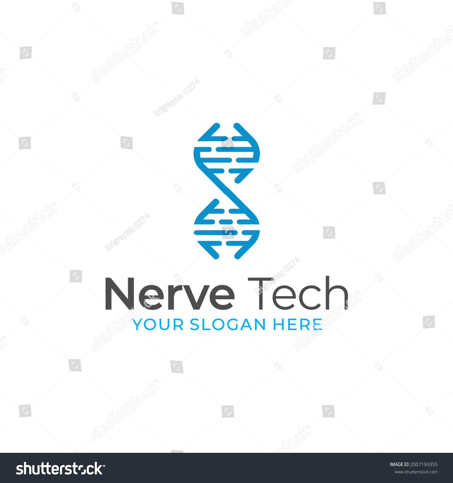 Neural Logo Technology Concept Stock Vector (Royalty Free) 2007193355 ...