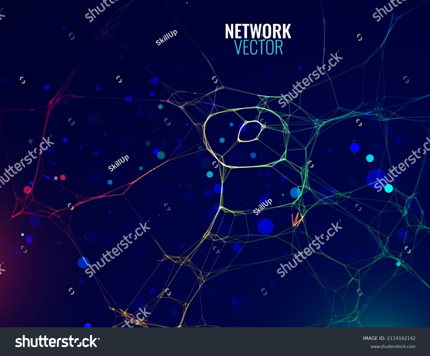 Neural Network Artificial Intelligence Background Machine Stock Vector ...