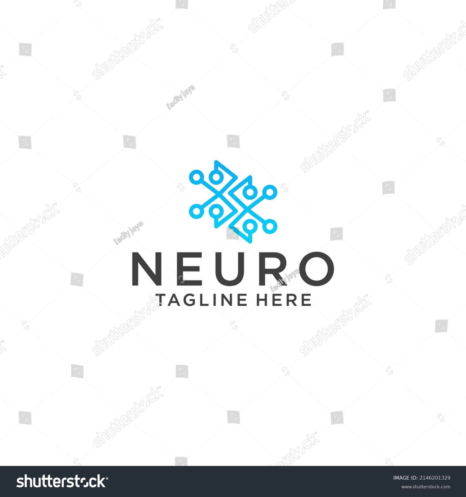 Neuro Logo Icon Design Vector Template Stock Vector (Royalty Free ...