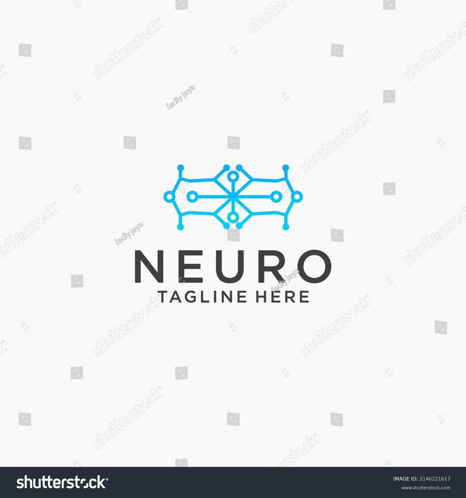 Neuro Logo Icon Design Vector Template Stock Vector (Royalty Free ...