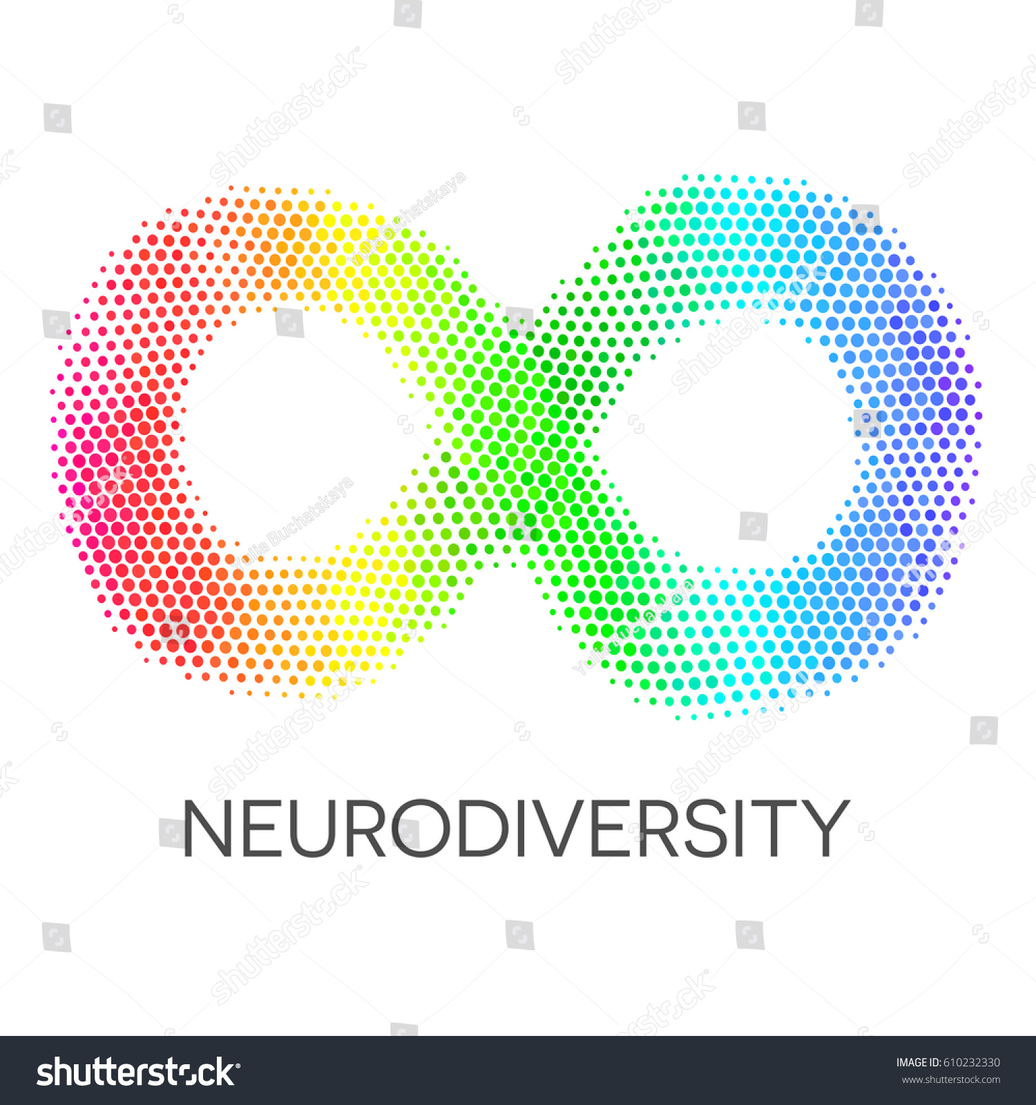 Vektor Stok Neurodiversity Symbol Rainbow Infinity Loop (Tanpa Royalti ...
