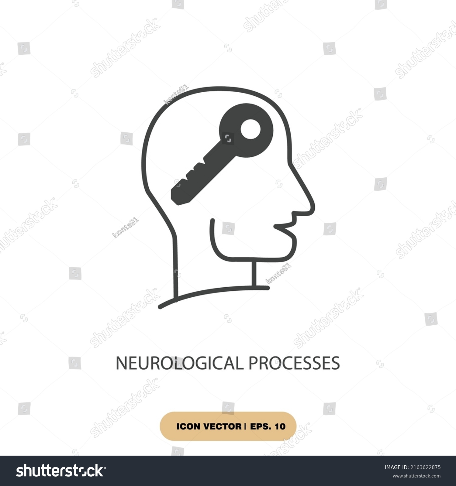 Neurological Processes Icons Symbol Vector Elements Stock Vector ...