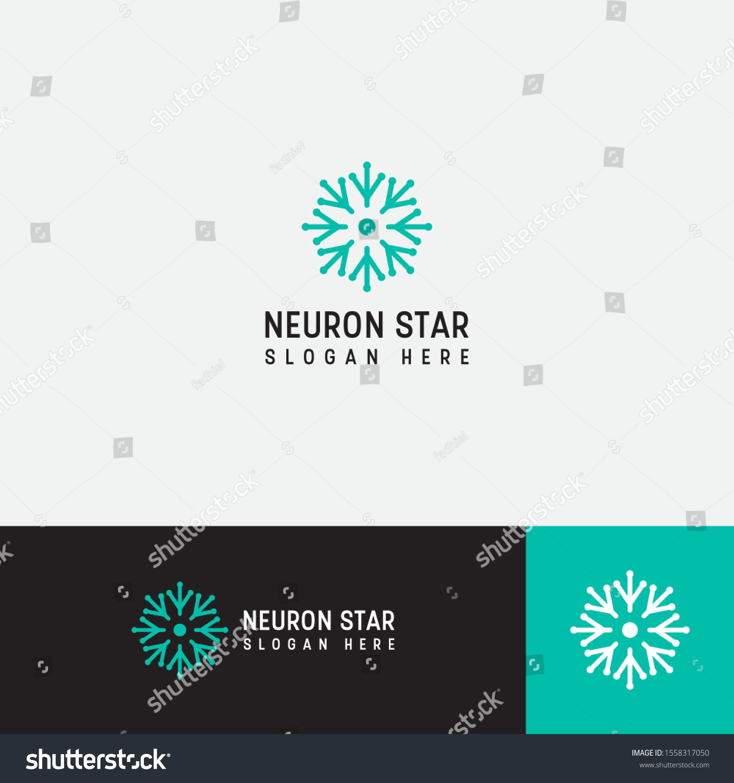 Neuron Logo Template Star Tech Technology Stock Vector (Royalty Free ...