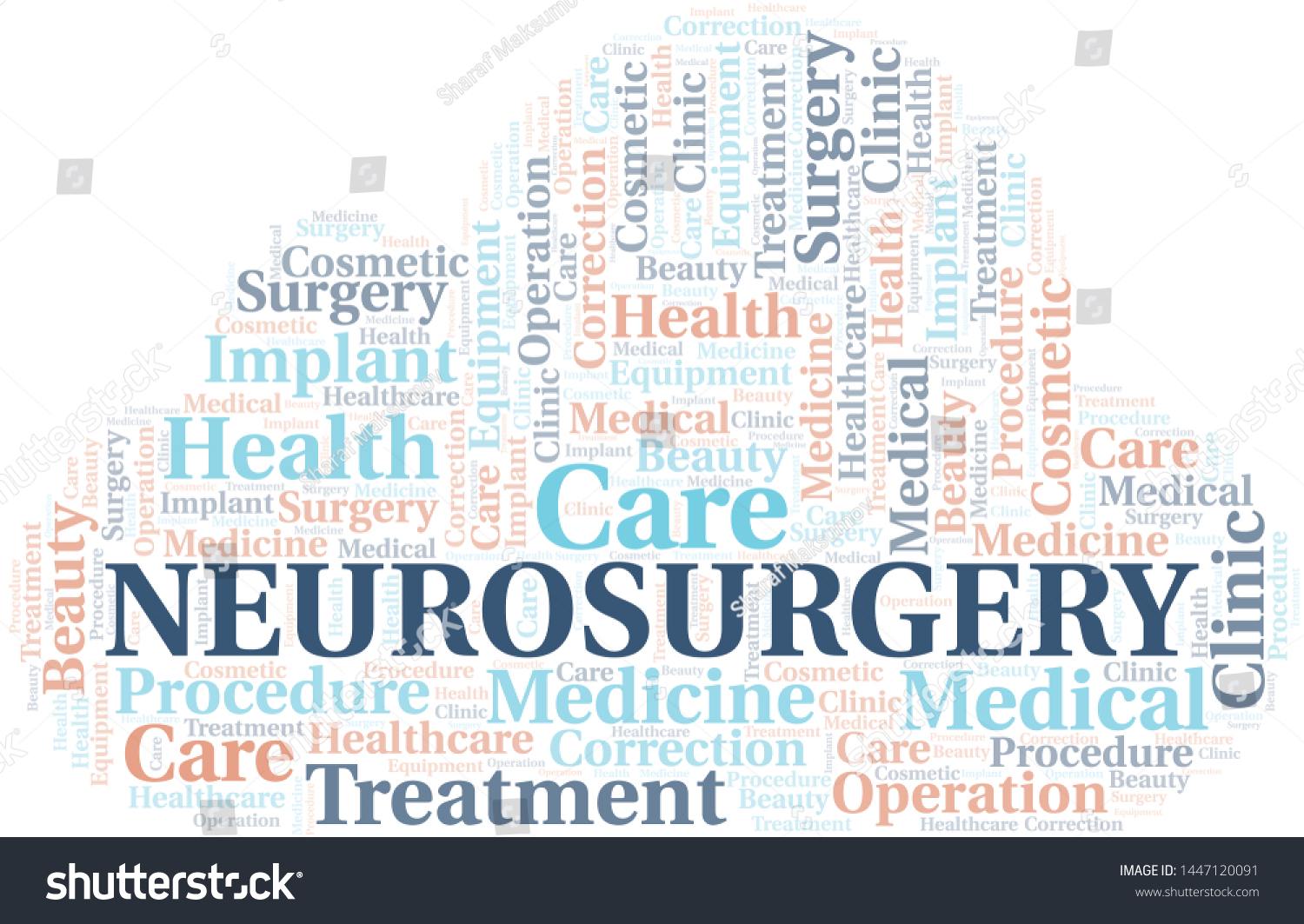 Neurosurgery Word Cloud Vector Made Text Stock Vector (Royalty Free ...