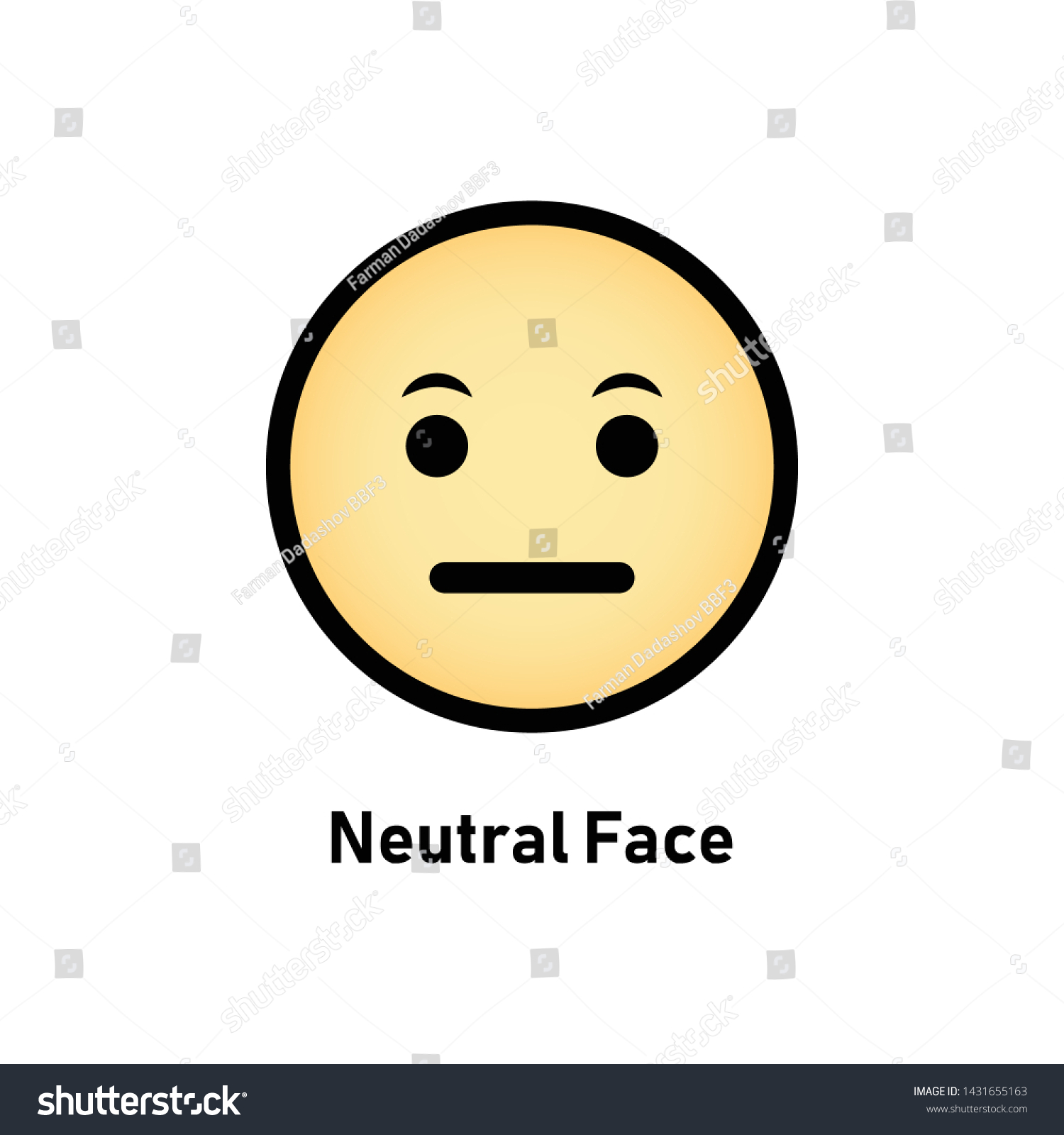 Neutral Face Vector Illistration Eps Stock Vector (Royalty Free) 1431655163