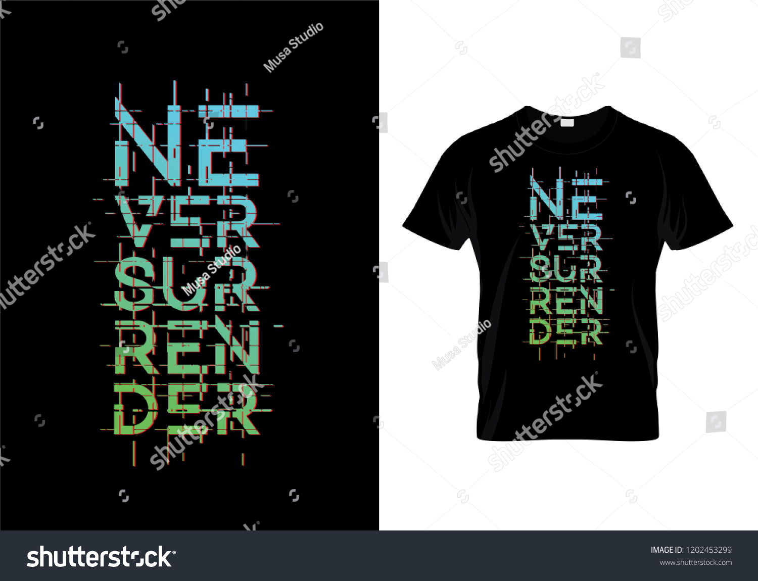 Never Surrender Typography T Shirt Design Stock Vector (Royalty Free ...