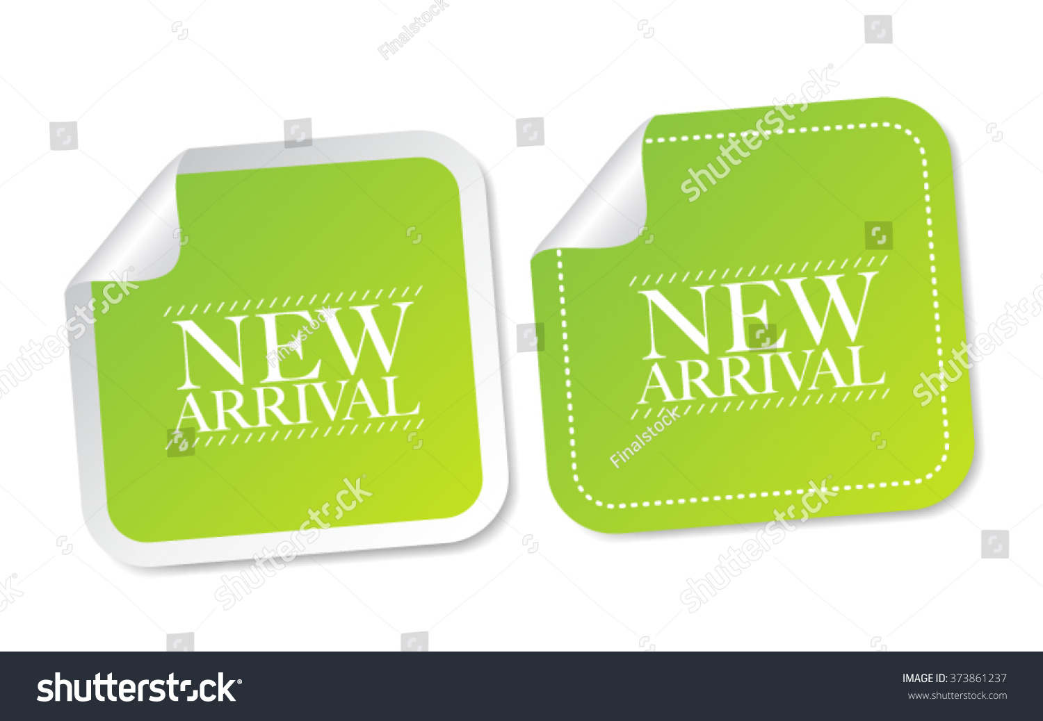 New Arrival Stickers Stock Vector (Royalty Free) 373861237