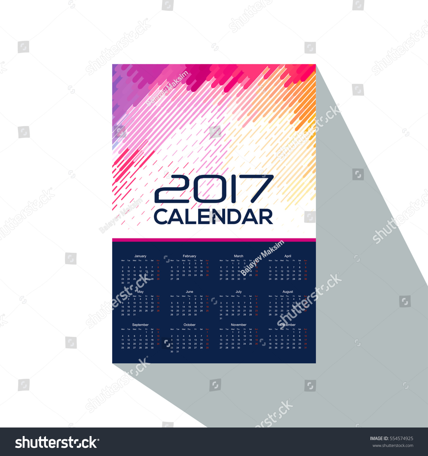 New Calendar Vector Illustration Stock Vector (Royalty Free) 554574925