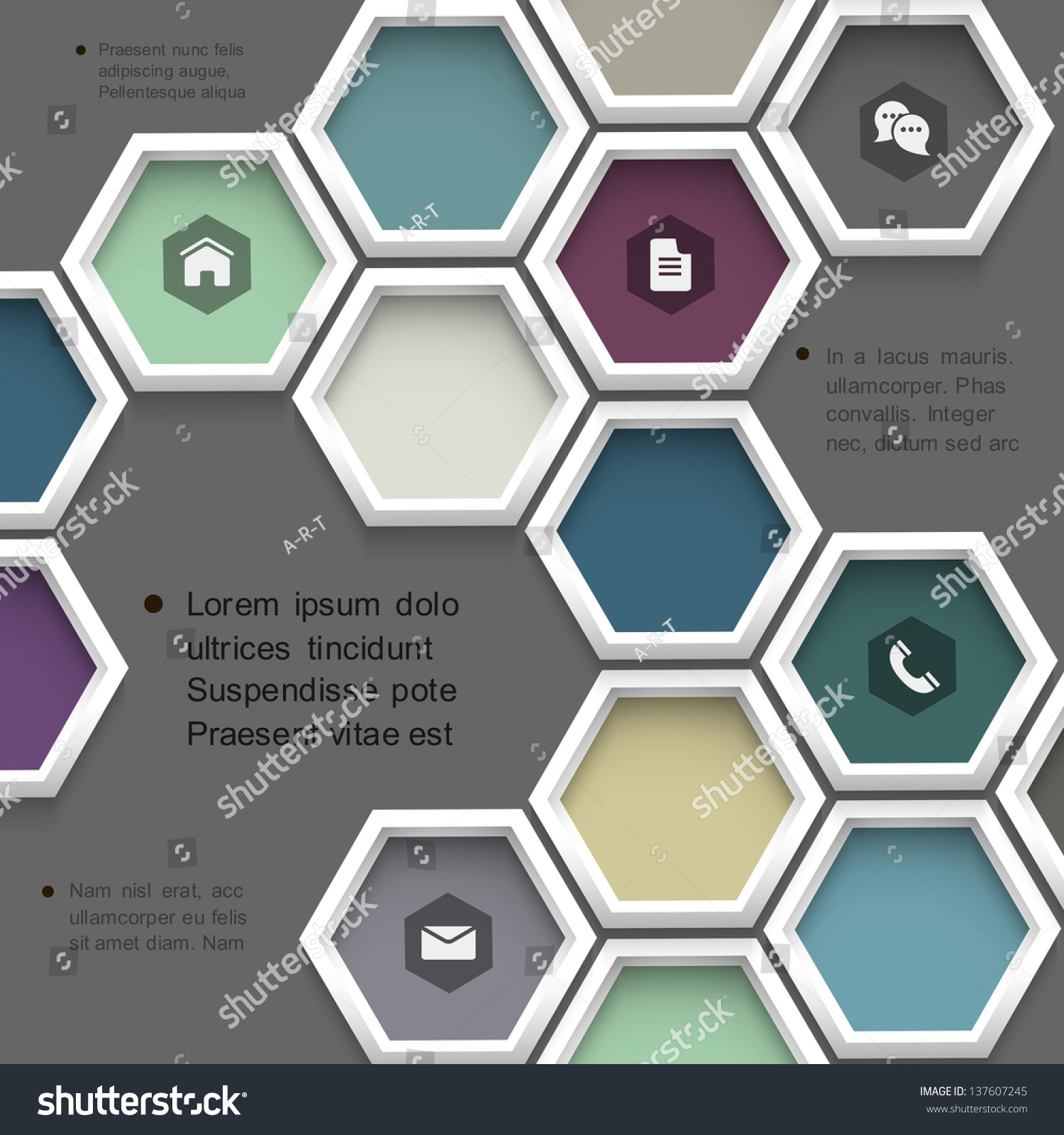 New Design Hexagons Background Website Vector Stock Vector (Royalty ...