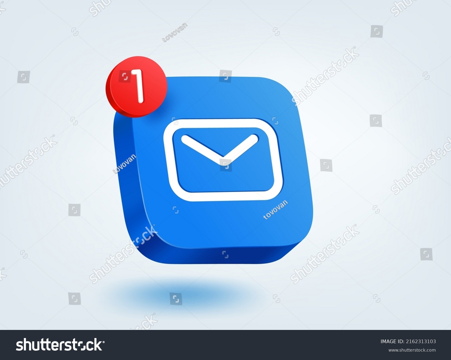 New Email Message Concept 3d Vector Stock Vector (Royalty Free ...